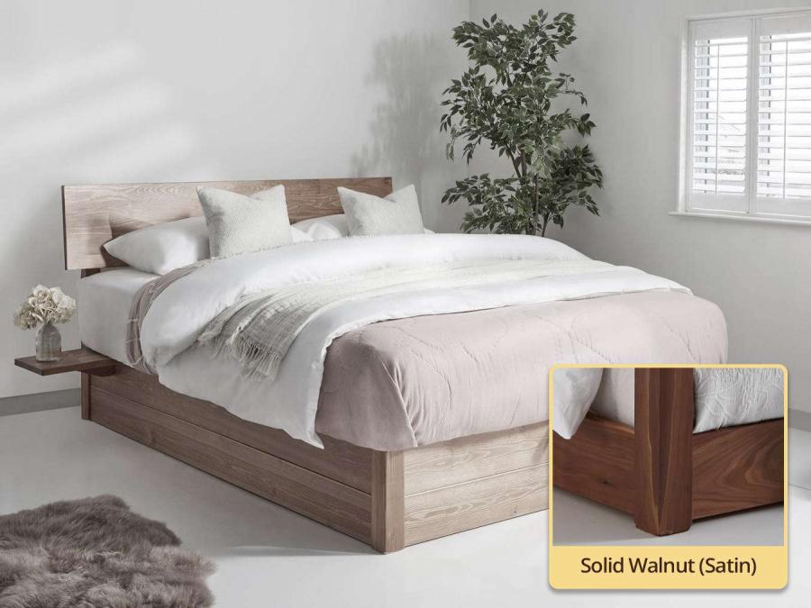 Space saving double bed with storage store